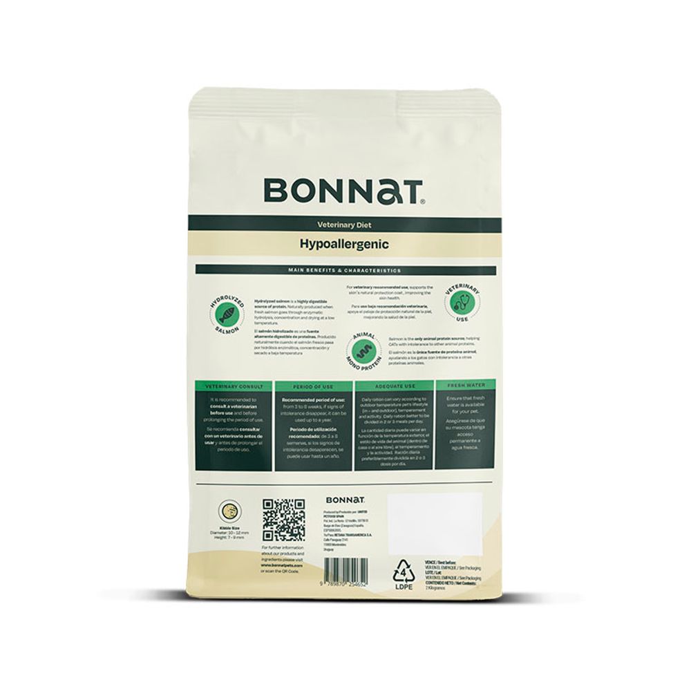 Alimento Seco Bonnat Veterinary Diet Canine Hypoallergenic 2 Kg - Puppis