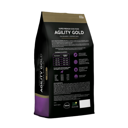 Alimento Para Perro Agility Gold Pequeños Adultos Piel - Puppis